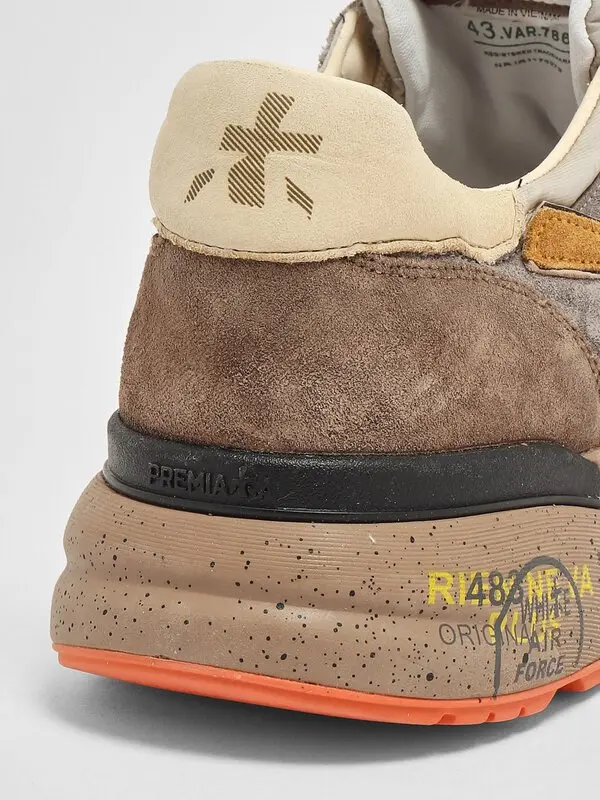 Premiata Mick Suede And Nylon Low Top Sneakers - Brown