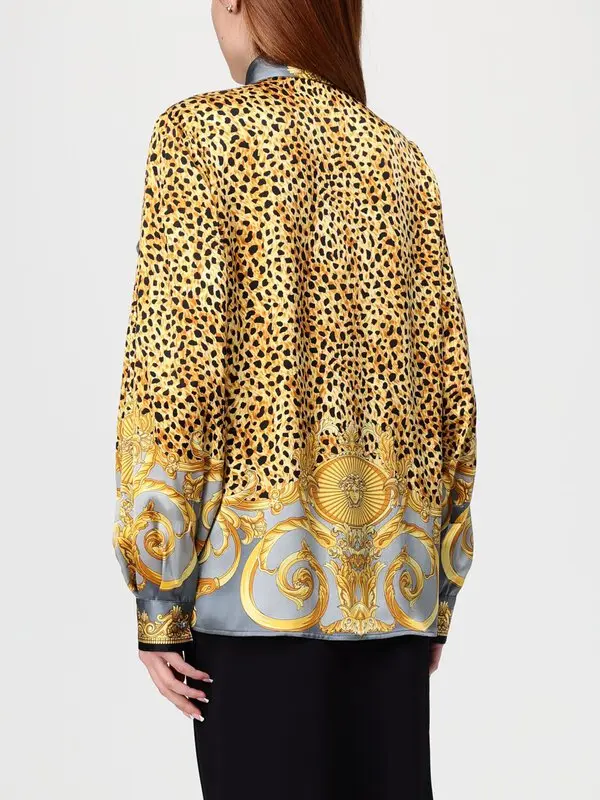 Versace Printed Shirt With Bow Detail