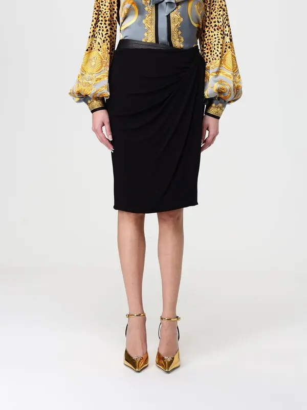 Versace Draped Skirt - Black