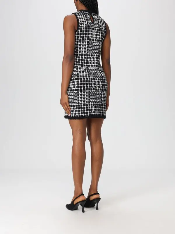 TWINSET Sleeveless Houndstooth Knit Mini Dress