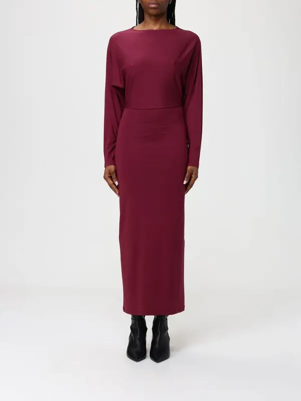MAR DE MARGARITAS Solid Maxi Dress - Burgundy