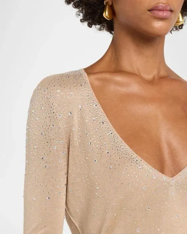Generation Love Mirasol Crystal Splash V-neck Sweater