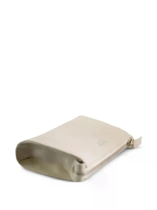 LA ROSE Leather Make-up Bag - Neutrals