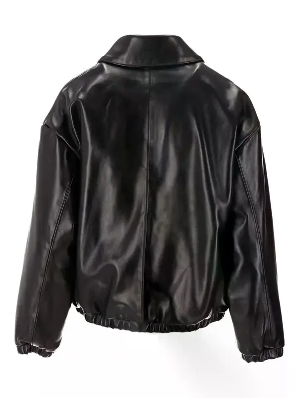 LA ROSE Nappa Leather Zip Jacket - Black