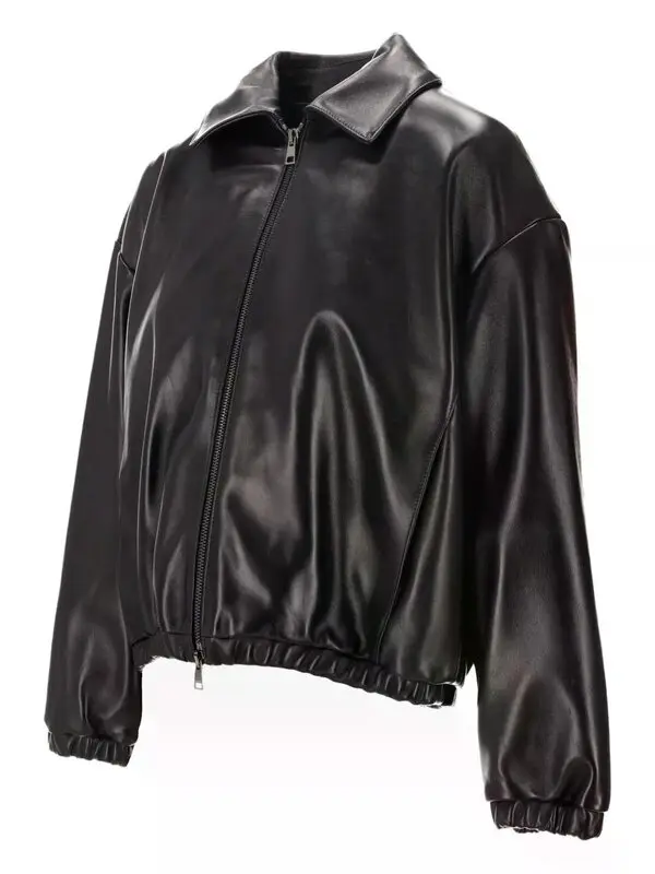 LA ROSE Nappa Leather Zip Jacket - Black