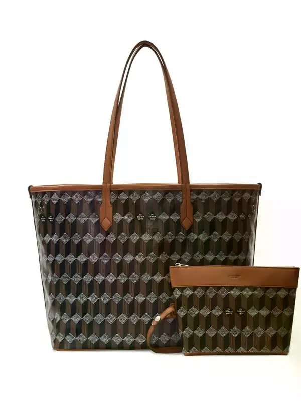 AU DEPART No.47 Geometric-print Tote - Black