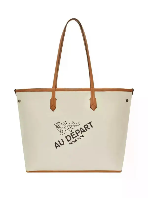 AU DEPART No.47 Geometric-print Tote