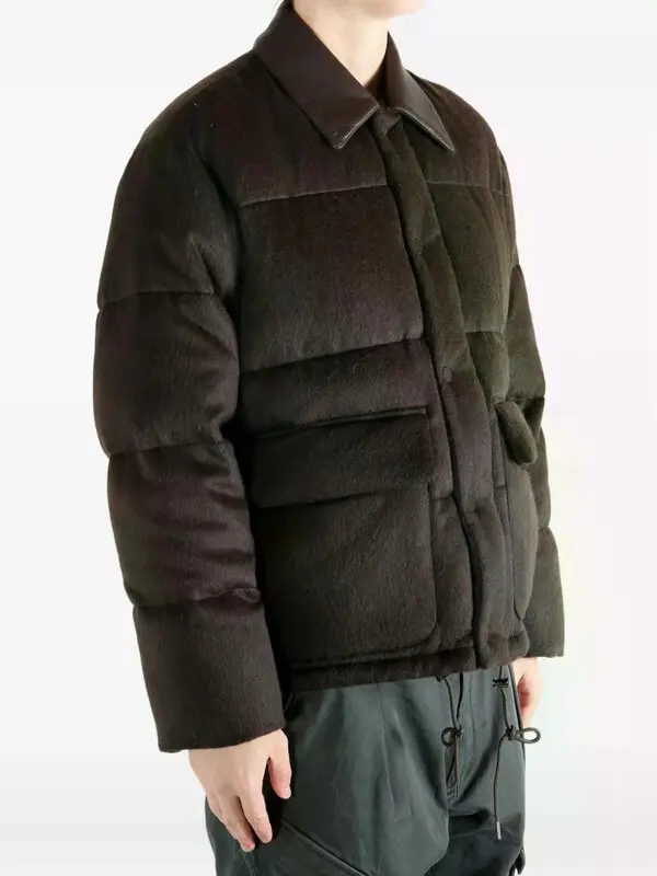 Auralee Padded Flap-pocket Jacket - Brown