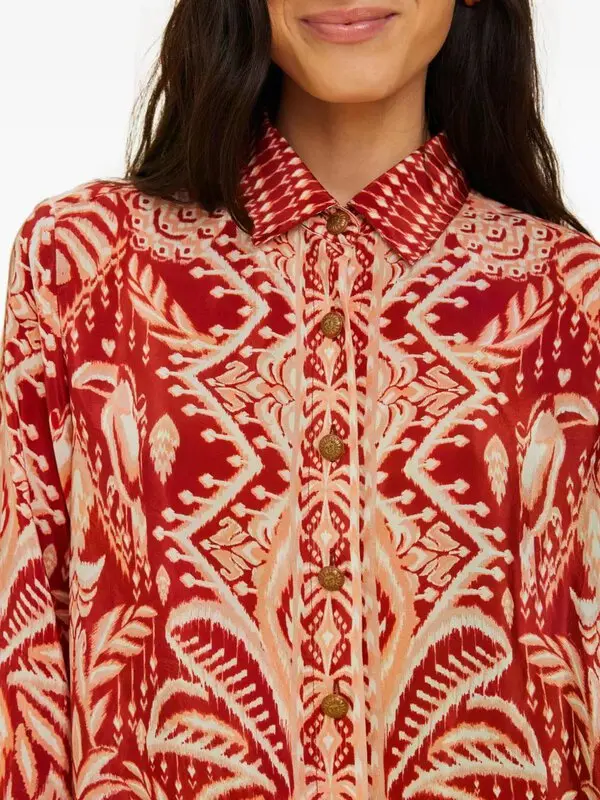 Farm Rio Patterned Pajama Shirt