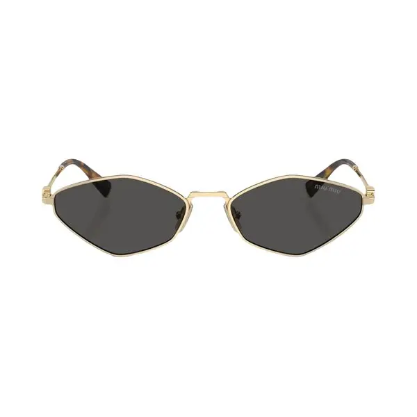 Miu Miu Logo Octagon Sunglasses - Gold