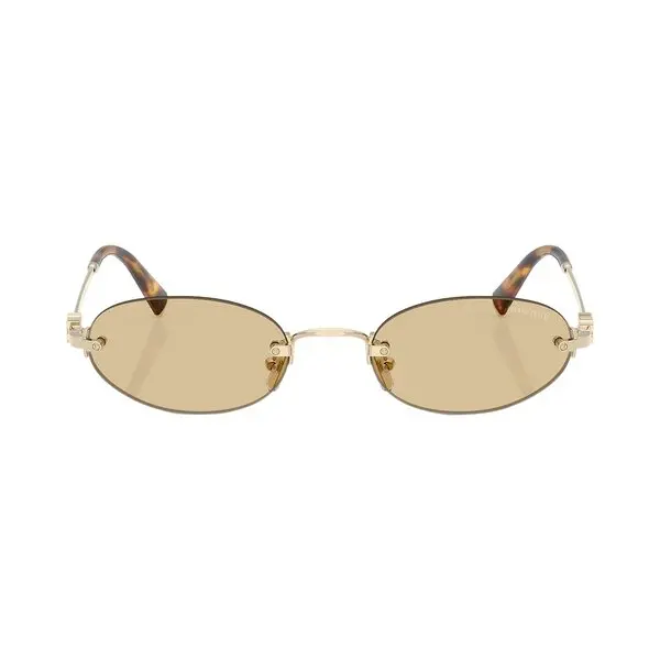 Miu Miu Oval Sunglasses - Yellow