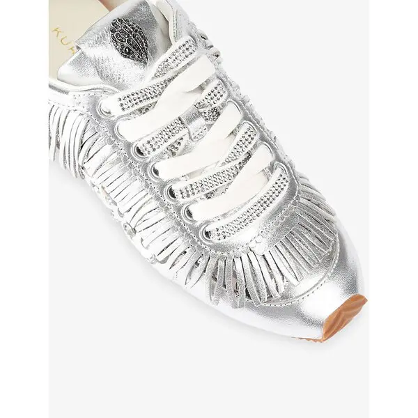 Kurt Geiger Islington Fringed Leather Trainers