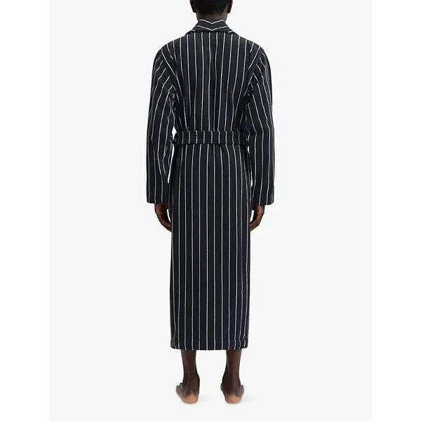 TEKLA Terry Classic Striped Cotton Bathrobe
