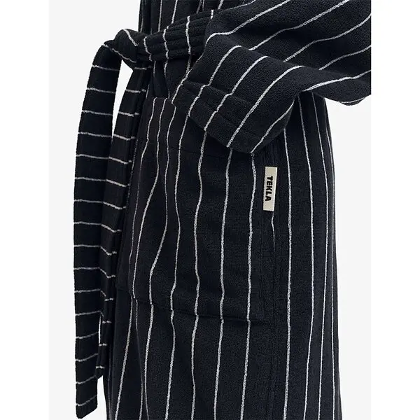 TEKLA Terry Classic Striped Cotton Bathrobe