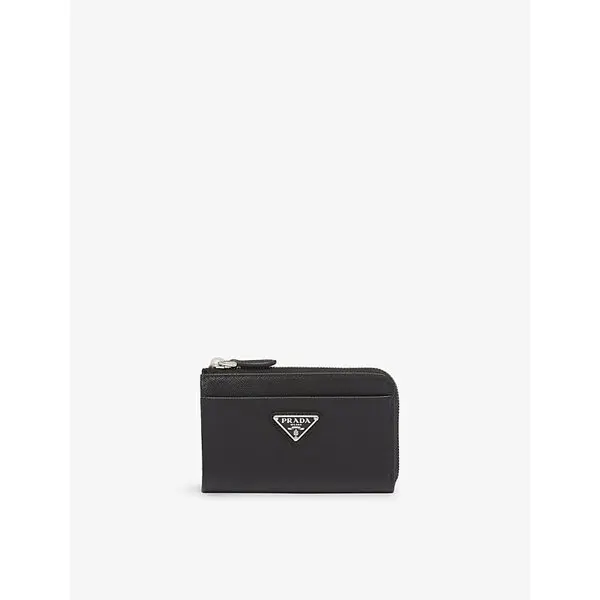 Prada Saffiano Leather Keychain - Black