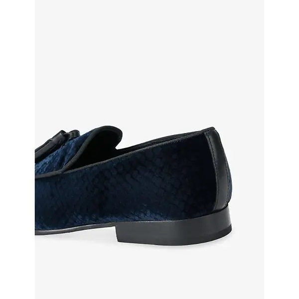 Kurt Geiger Men\'s Navy Velvet Tassel Loafers Kurt Geiger Bedford Tassel Loafers - Navy - 59% Off  main image 3