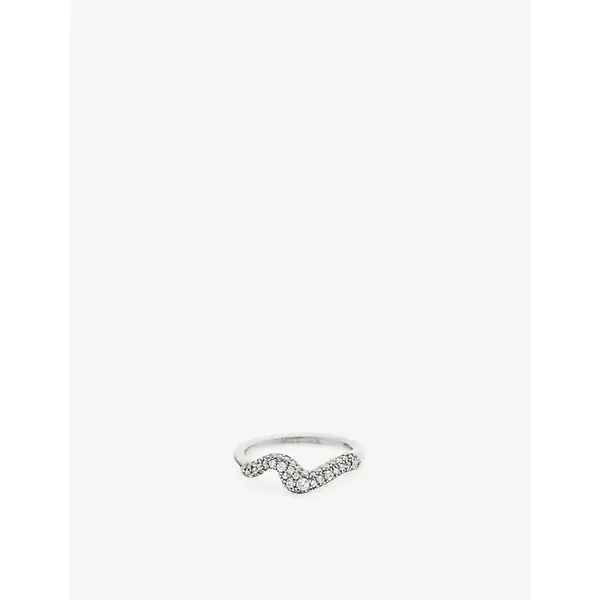MISSOMA Molten Snow Rhodium-plated Stacking Ring - Silver