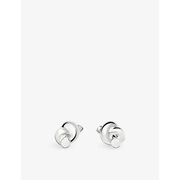MISSOMA Lucy Williams Knot Oversized Rhodium-plated Brass Stud Earrings - Silver
