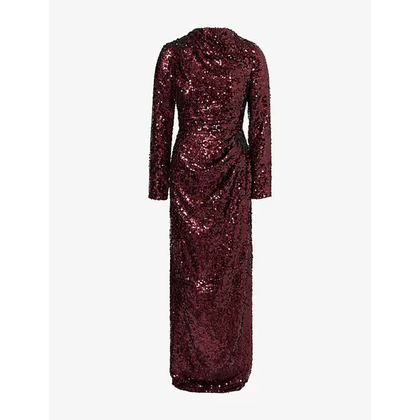 Erdem Long-sleeve Sequin-embellished Gown