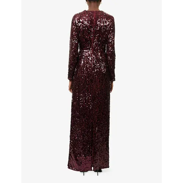 Erdem Long-sleeve Sequin-embellished Gown