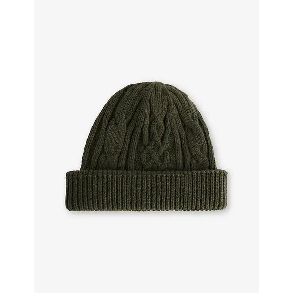 John Smedley Emery Cashmere Knit Beanie - Wood Green