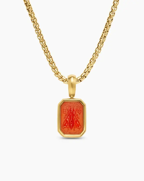 David Yurman Petrvs® Petite Bee Amulet - Carnelian