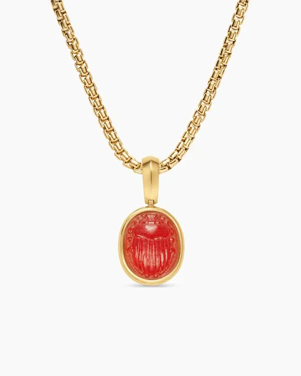 David Yurman Petrvs Petite Scarab Amulet - Carnelian