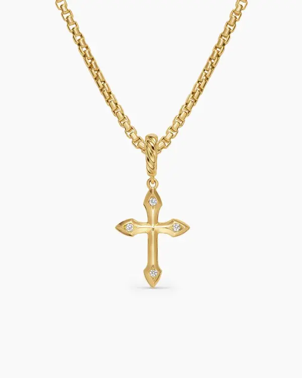 David Yurman Petite Gothic Cross Amulet - Diamond