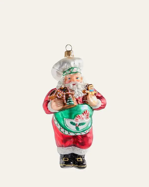Bergdorf Goodman Chef Santa Christmas Ornat