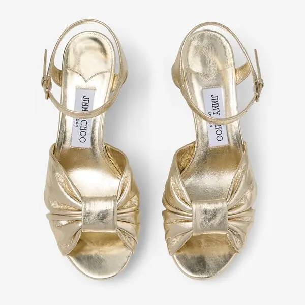 JIMMY CHOO Heloise 80 Platform Sandals - Silver