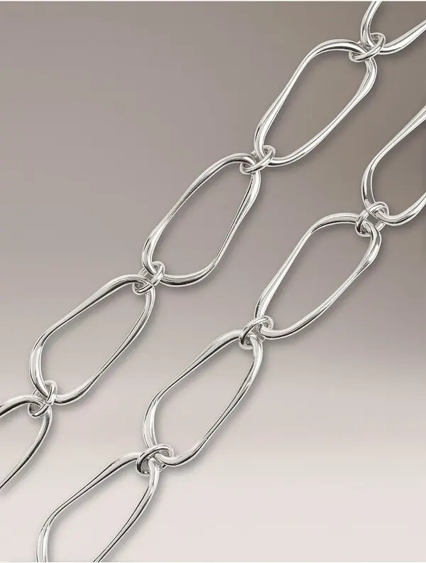 Calvin Klein Polished Chain Belt - Silver