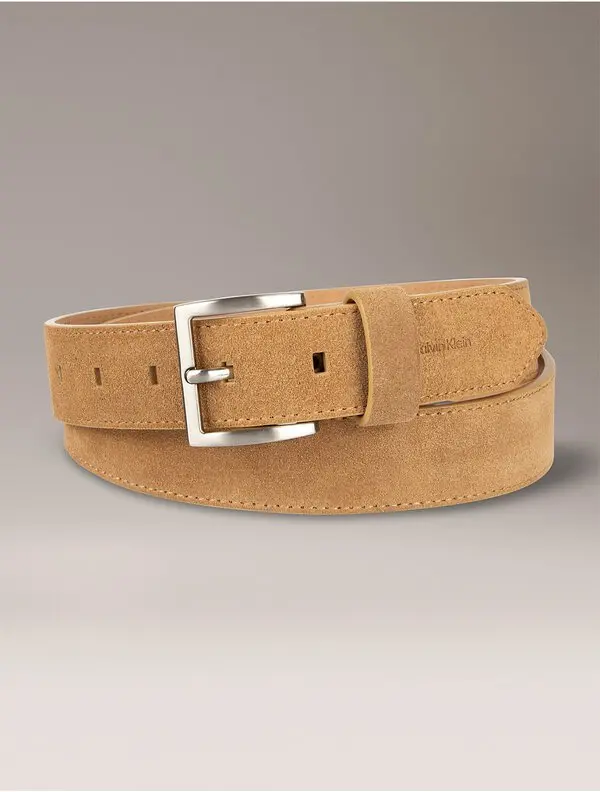 Calvin Klein Classic Harness Buckle Belt - Cumin Suede