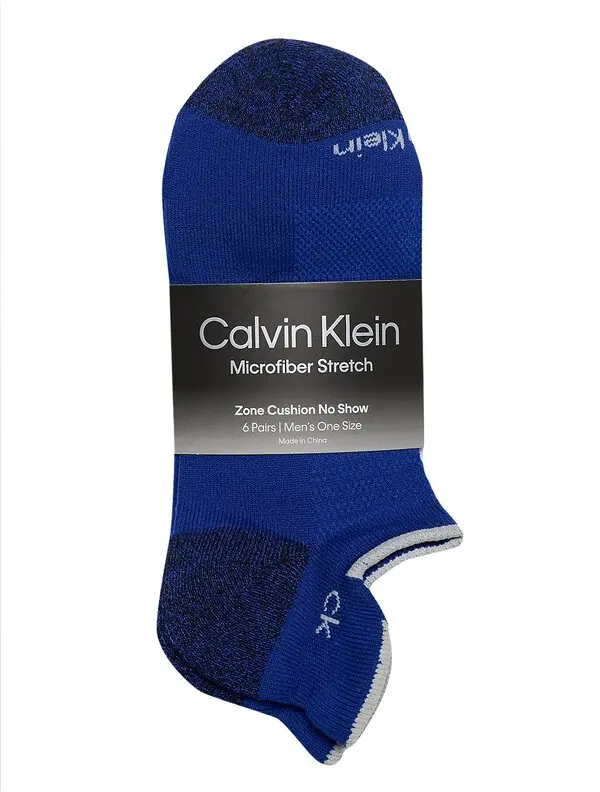 Calvin Klein Microfiber 6-pack Invisible Socks - Assorted