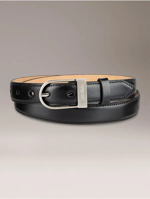 Calvin Klein Classic Slim Leather Belt - Black