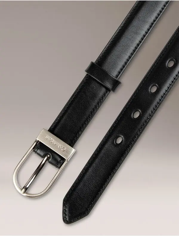 Calvin Klein Classic Slim Leather Belt - Black