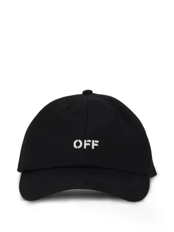 Off-White Embroidered Logo Baseball Cap - Black