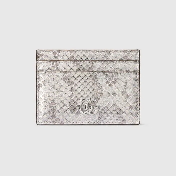 Gucci Gg Marmont Python Card Case