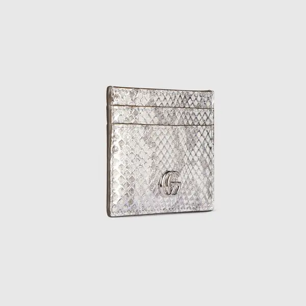 Gucci Gg Marmont Python Card Case