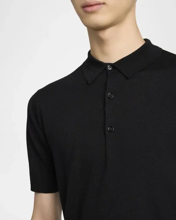 Dries Van Noten Apos;s Murice Merino Wool Knit Polo Shirt