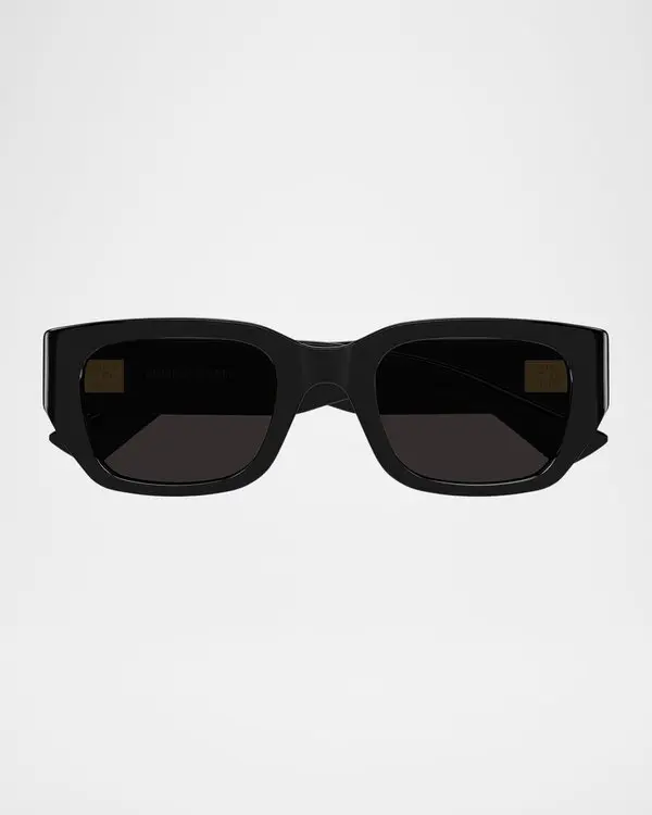 Bottega Veneta Acetate Rectangle Sunglasses
