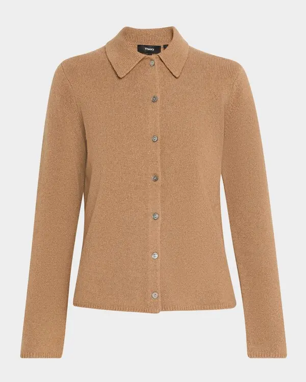 Theory Cashmere Button-front Shirt - Cml