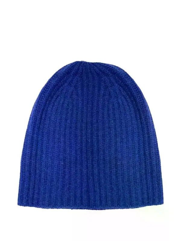 LA ROSE Ribbed Knit Beanie - Blue