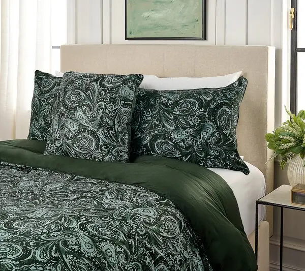 NORTHERN NIGHTS Paisley Comforter 4-piece Set- Full - One-color
