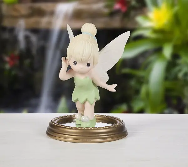 PRECIOUS MOMENTS Disney Tinker Bell Walking On Mirror Figurine - One-color