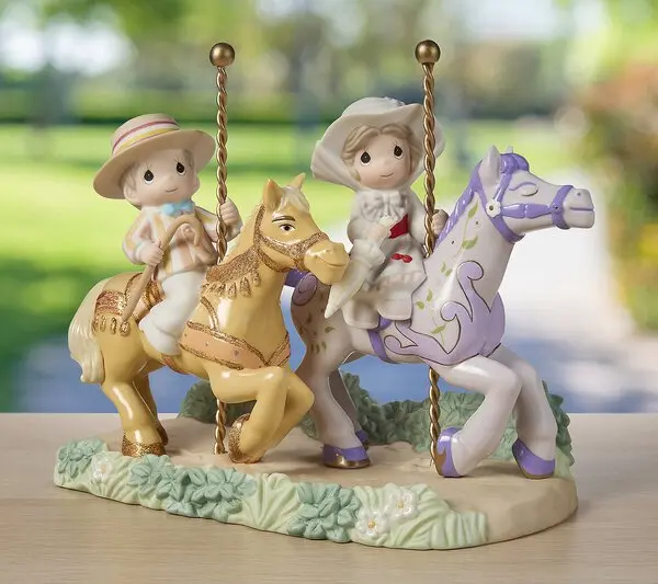 PRECIOUS MOMENTS Disney Ltd Ed Mary Poppins Car Ousel Horses - One-color
