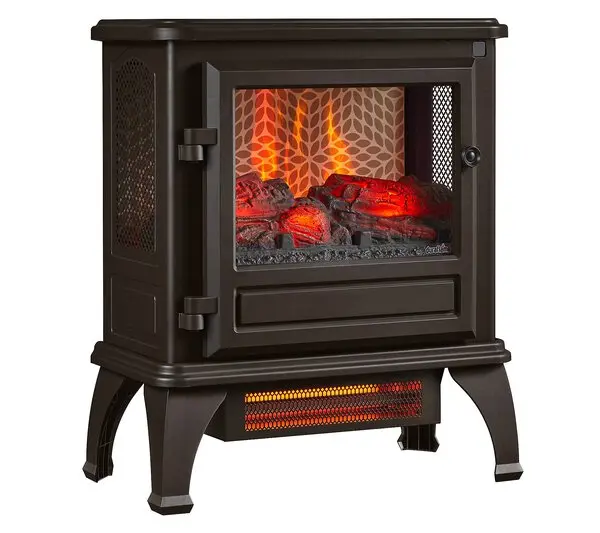 DURAFLAME Infrared 23' Stove Heater W/ Remote & 3d Flames - One-color
