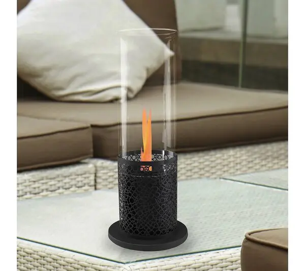 NORTHLIGHT Bio Ethanol Round Portable Fireplace Base 19.75