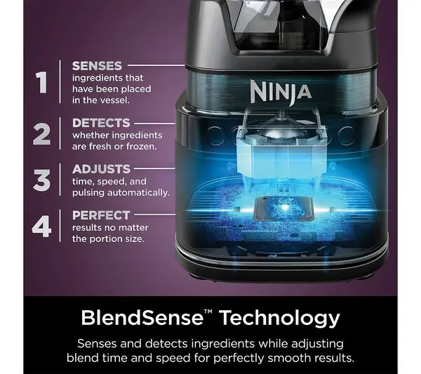 NINJA All-in-one Blender & Food Processor W/ Bl Endsense Tech - One-color