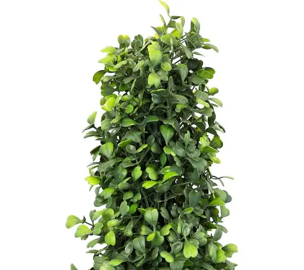 NORTHLIGHT Two-toned Artificial Boxwood Topiary Cone Tree