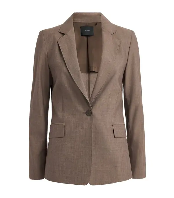 JOSEPH Virgin Wool Marty Blazer - Brown